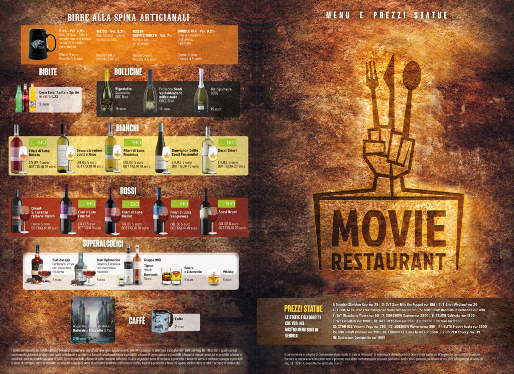 Menu – Movie Restaurant